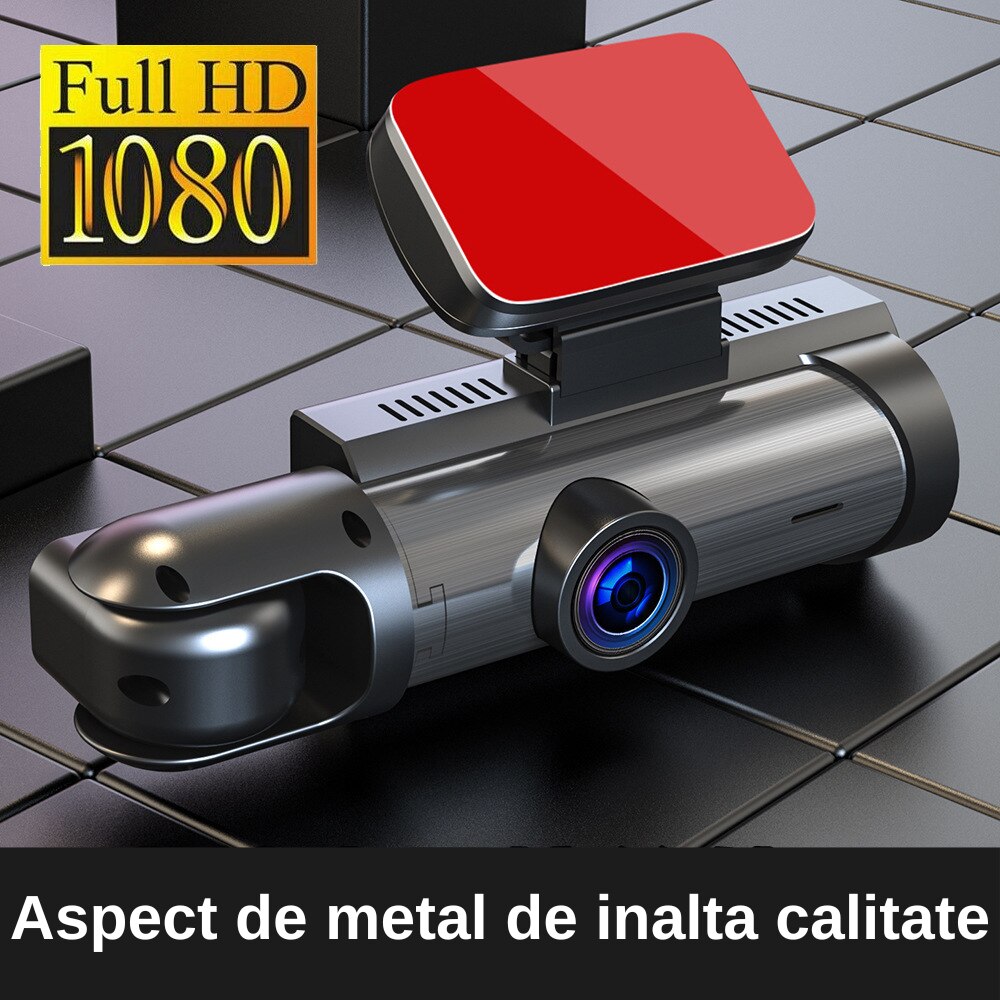 Camera de bord auto 2in1, Full HD 1080P, Fata-Interior, Inregistrare ...