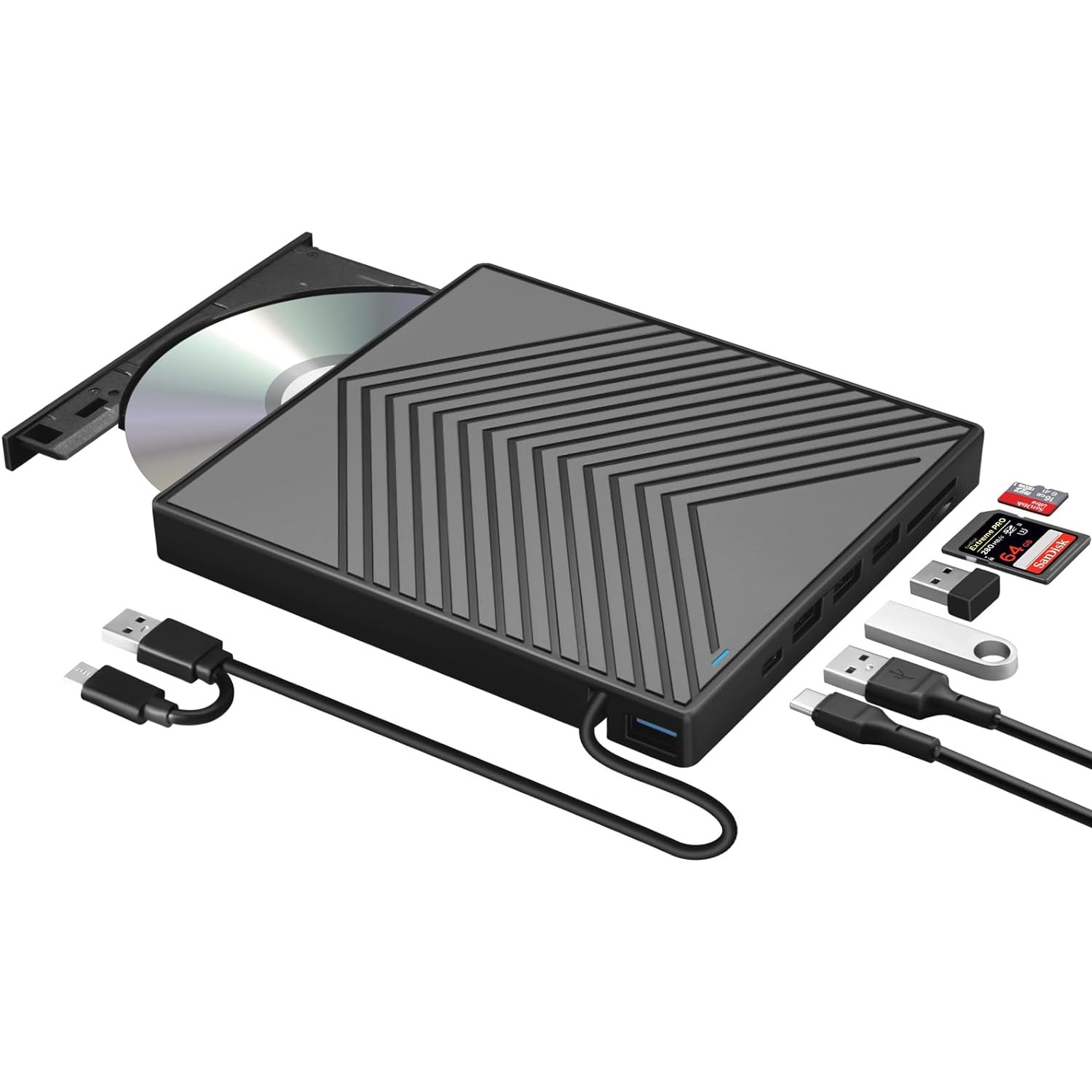 Unitate externa CD/DVD, Compatibil laptop, PC, Desktop, Mac Book ...