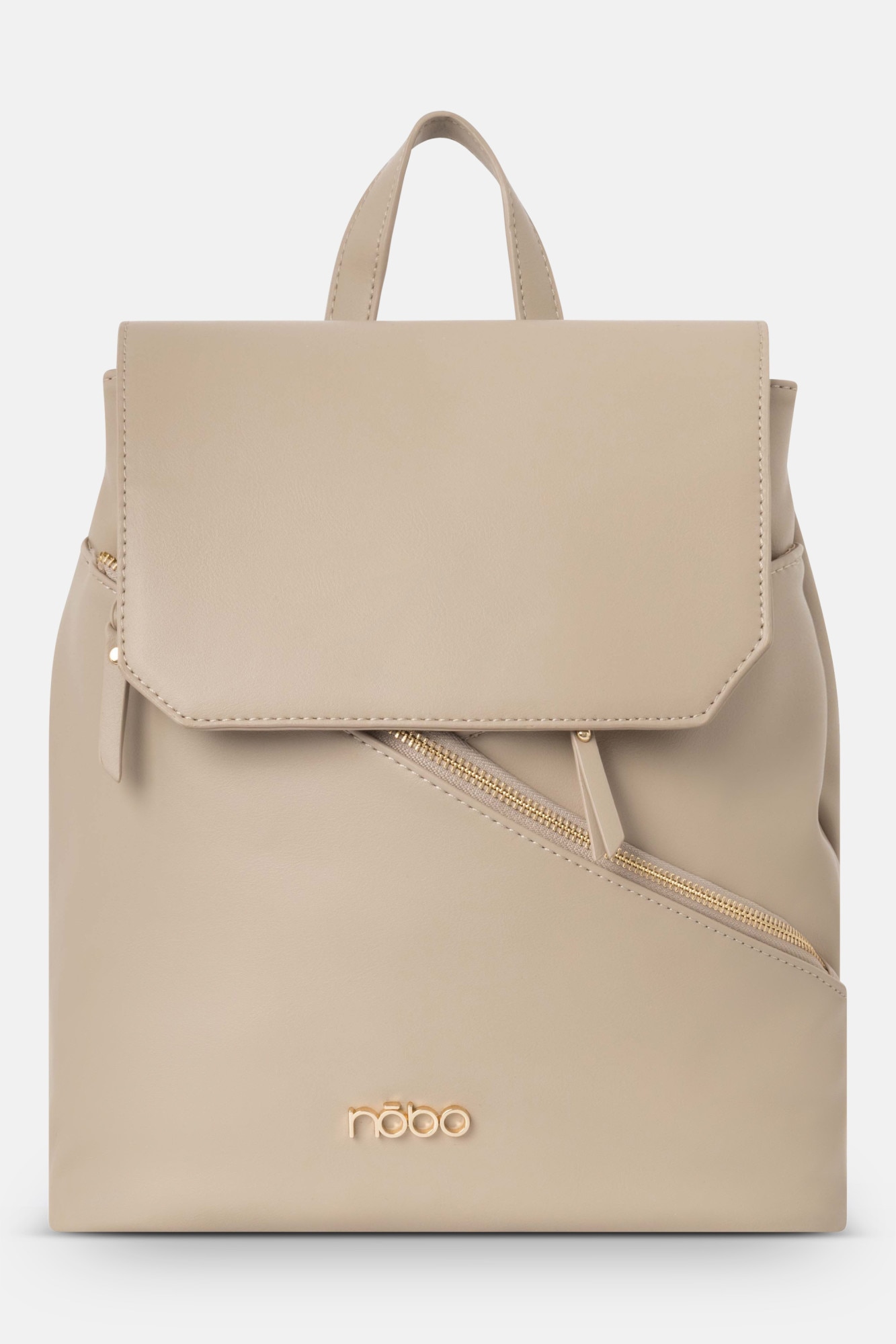 Раница, Nobo, Nbag-R0660-C015, с цип, бежова - eMAG.bg