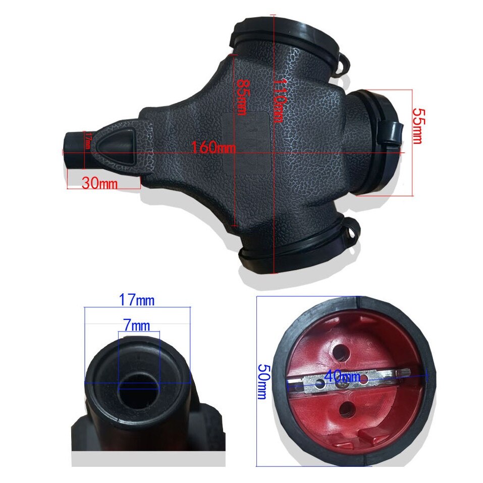 Priza Cupla Tripla MRG M989, de Cauciuc, Schuko, pentru Exterior, 16A ...