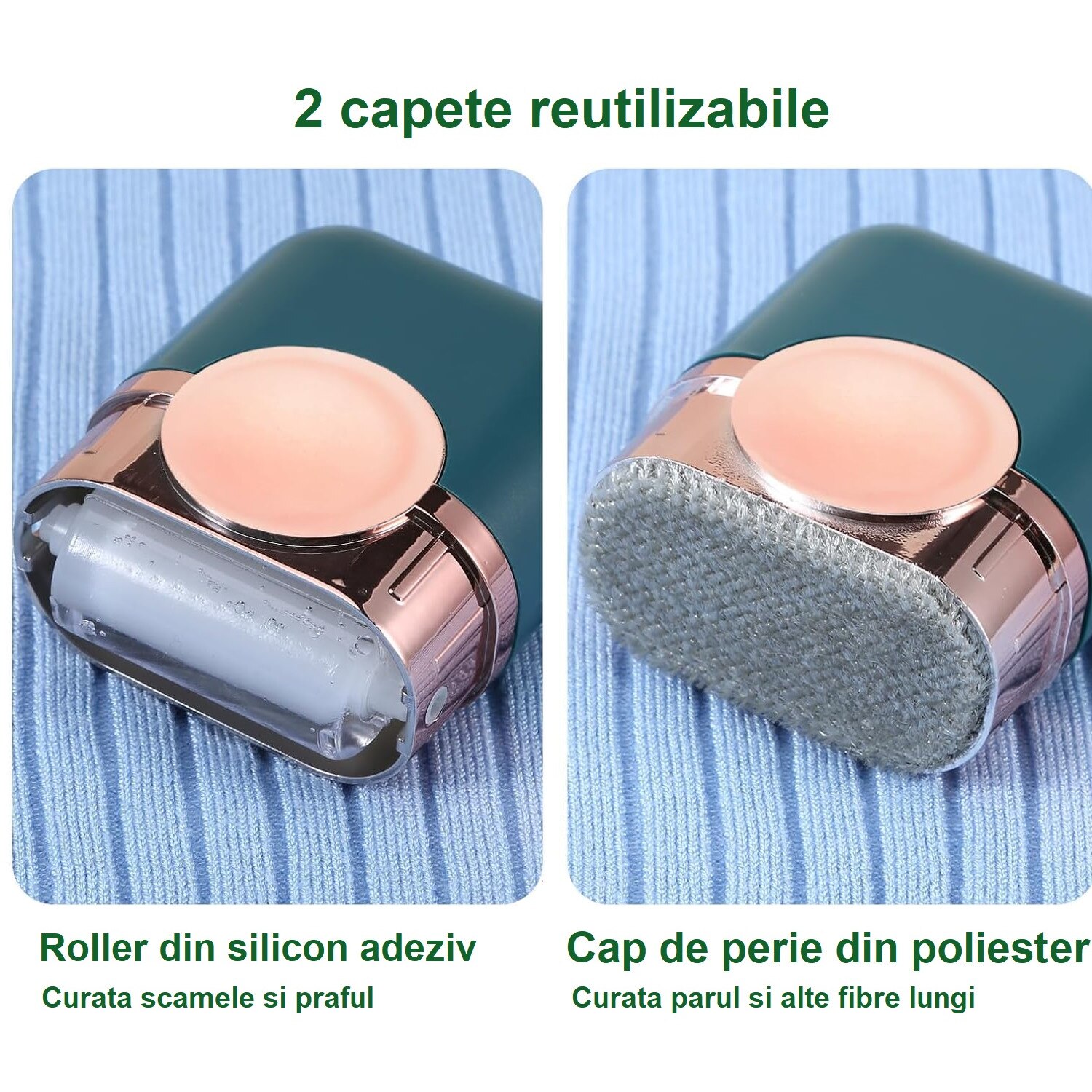 Perie 2 in 1 reutilizabila, absorbtie electrostatica si roller din ...