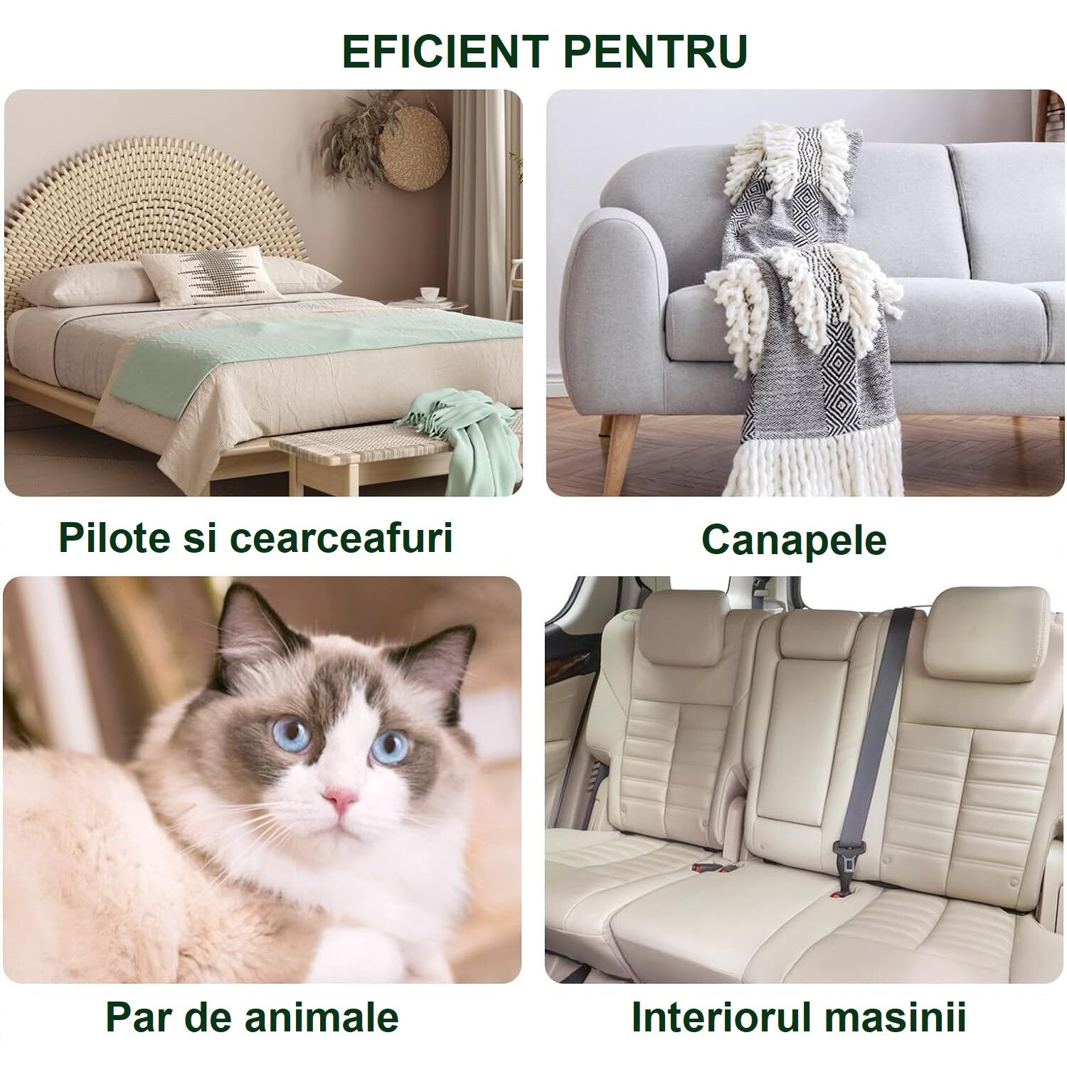 Perie 2 in 1 reutilizabila, absorbtie electrostatica si roller din ...