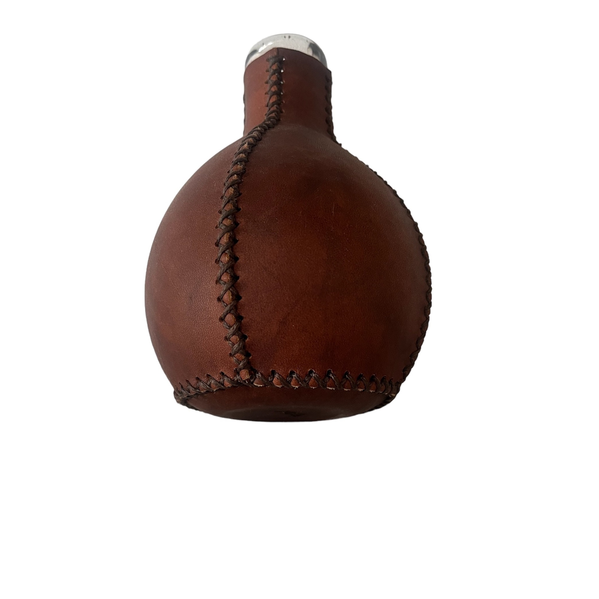 Sticla suflata manual, invelita in piele naturala, 500 ML - eMAG.ro