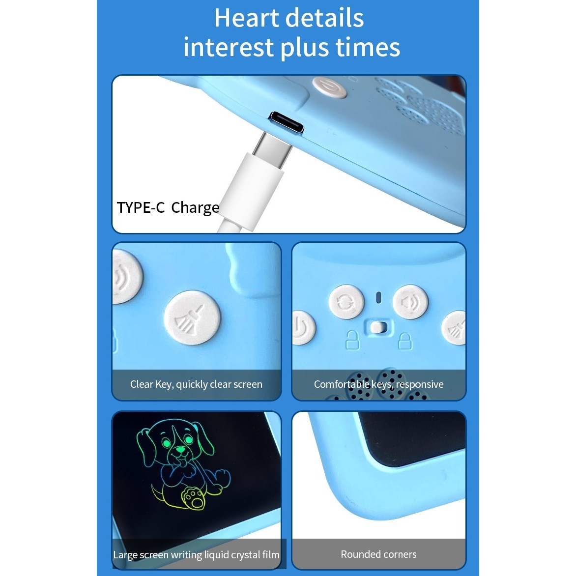 Интерактивен образователен Lcd таблет за рисуване и писане за деца с четец на карти с комплект