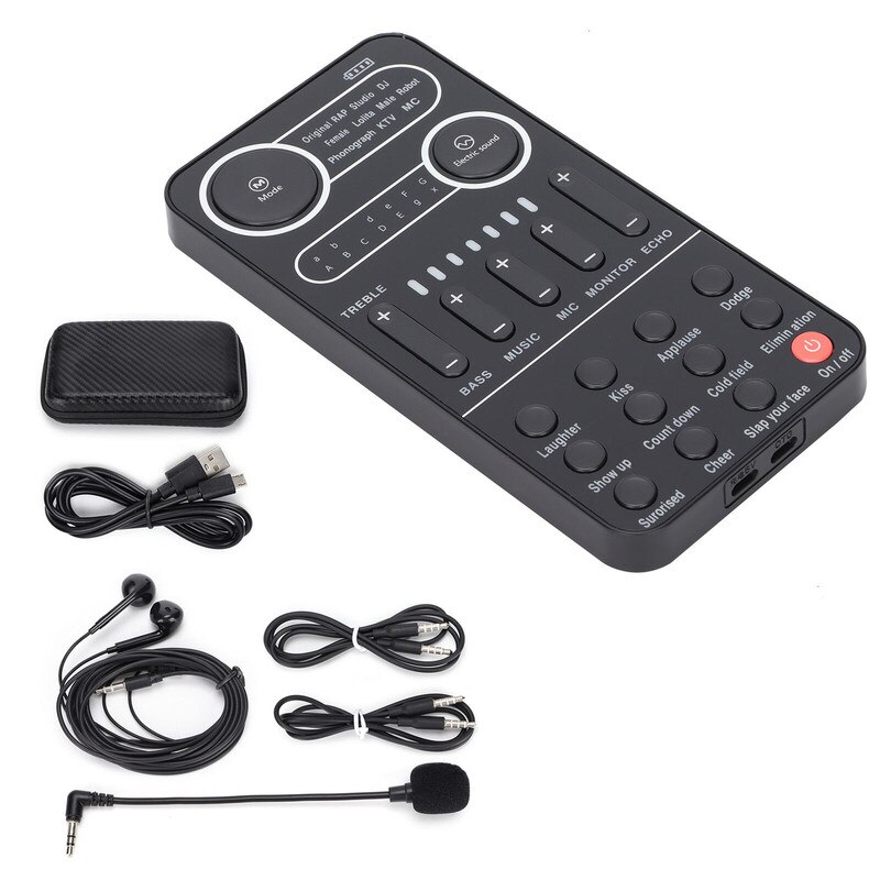 Placa de sunet externa transmisie live K9, WALALLA, cu microfon/casti ...