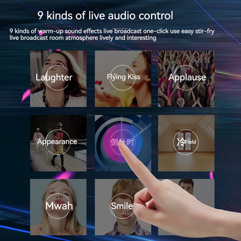 Placa de sunet externa transmisie live K9, WALALLA, cu microfon/casti ...