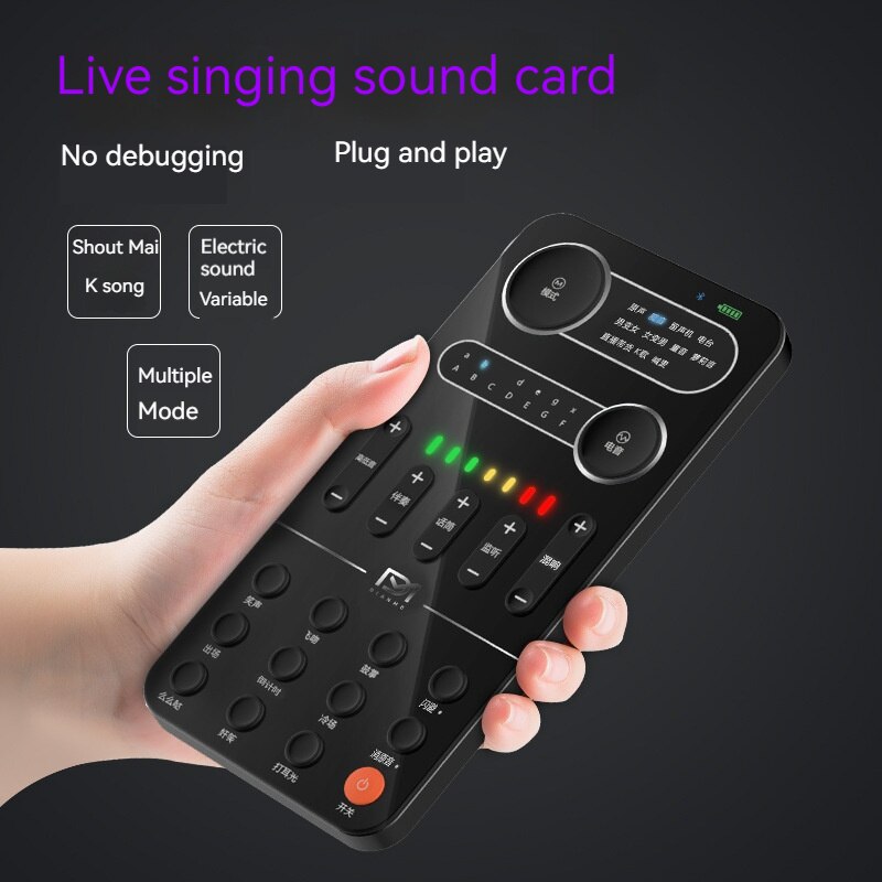 Placa de sunet externa transmisie live K9, WALALLA, cu microfon/casti ...