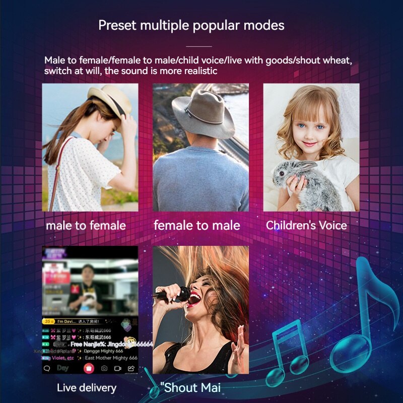 Placa de sunet externa transmisie live K9, WALALLA, cu microfon/casti ...