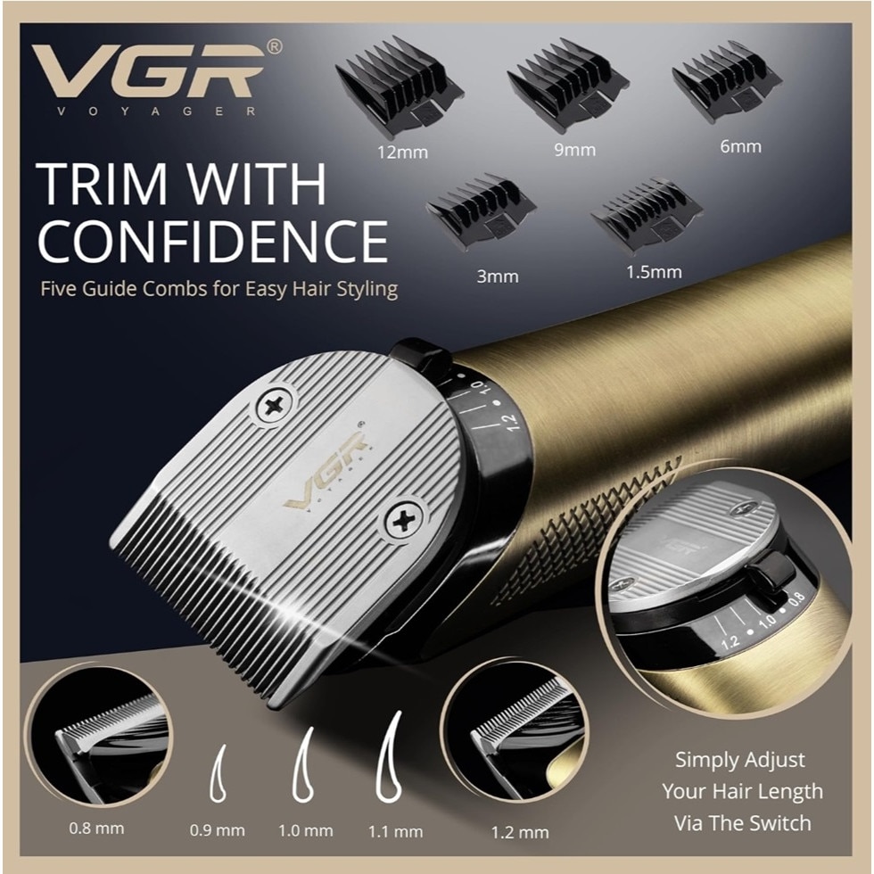 Set masina de tuns profesionala VGRshop, autonomie 200 min, 7000 rpm ...