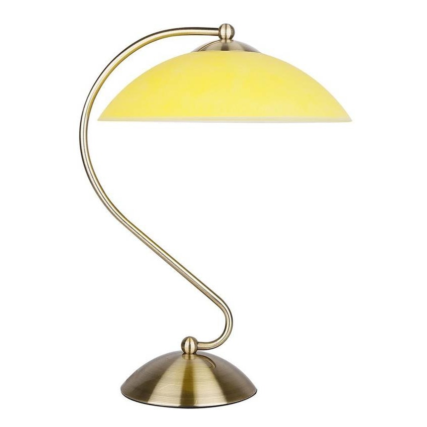 Veioza, Candellux Lighting, Metal/Sticla, 60W, 40cm, E27, Auriu/Galben ...