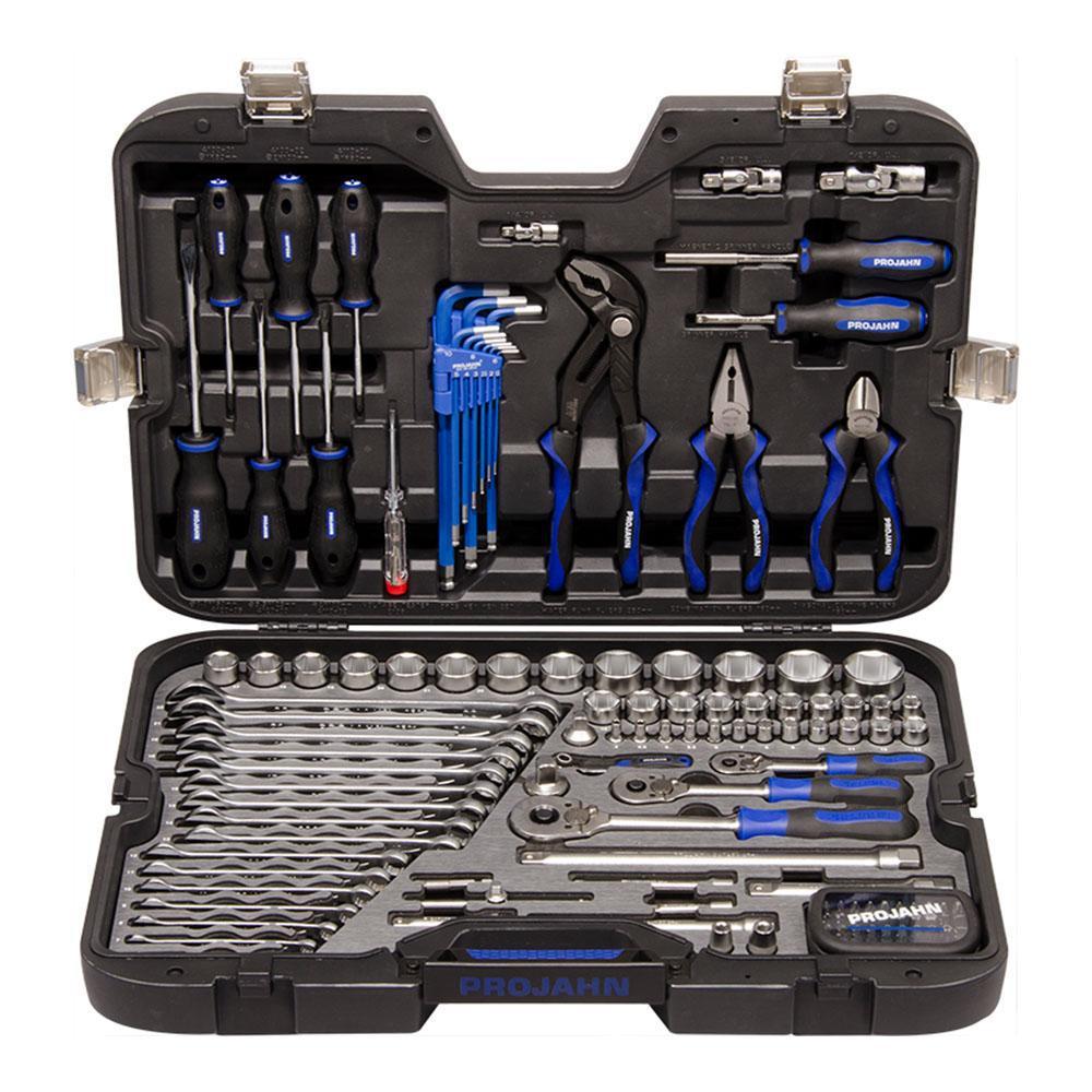Trusa de chei tubulare industriale 1/4"+3/8"+1/2" PROJAHN, 4-32 mm, 122 ...
