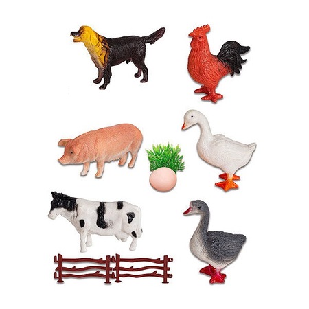 Set figurine Animale si Pasari domestice − 6 animale, 8cm - eMAG.ro