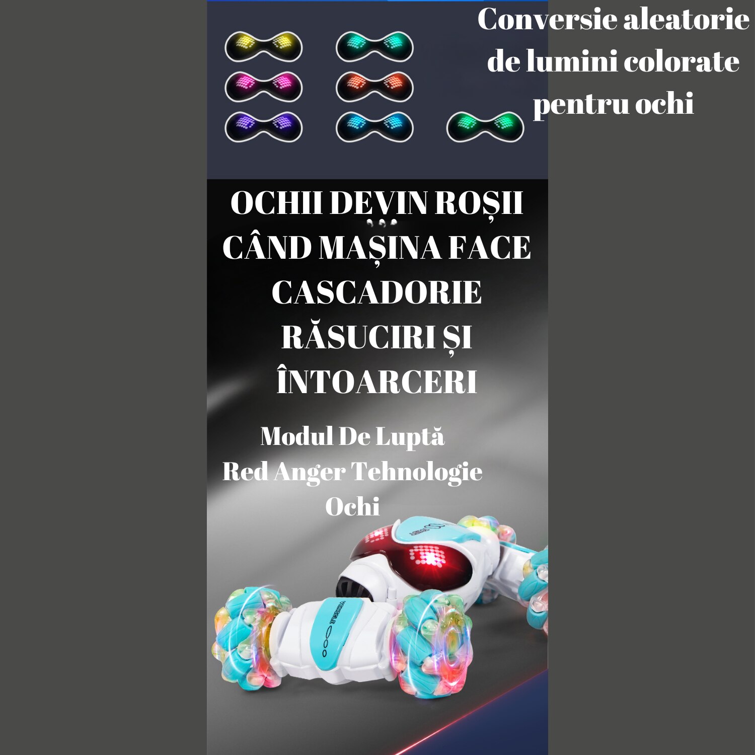 Masina de jucarie pentru copii, Dublu control, Senzor de gesturi pentru ...