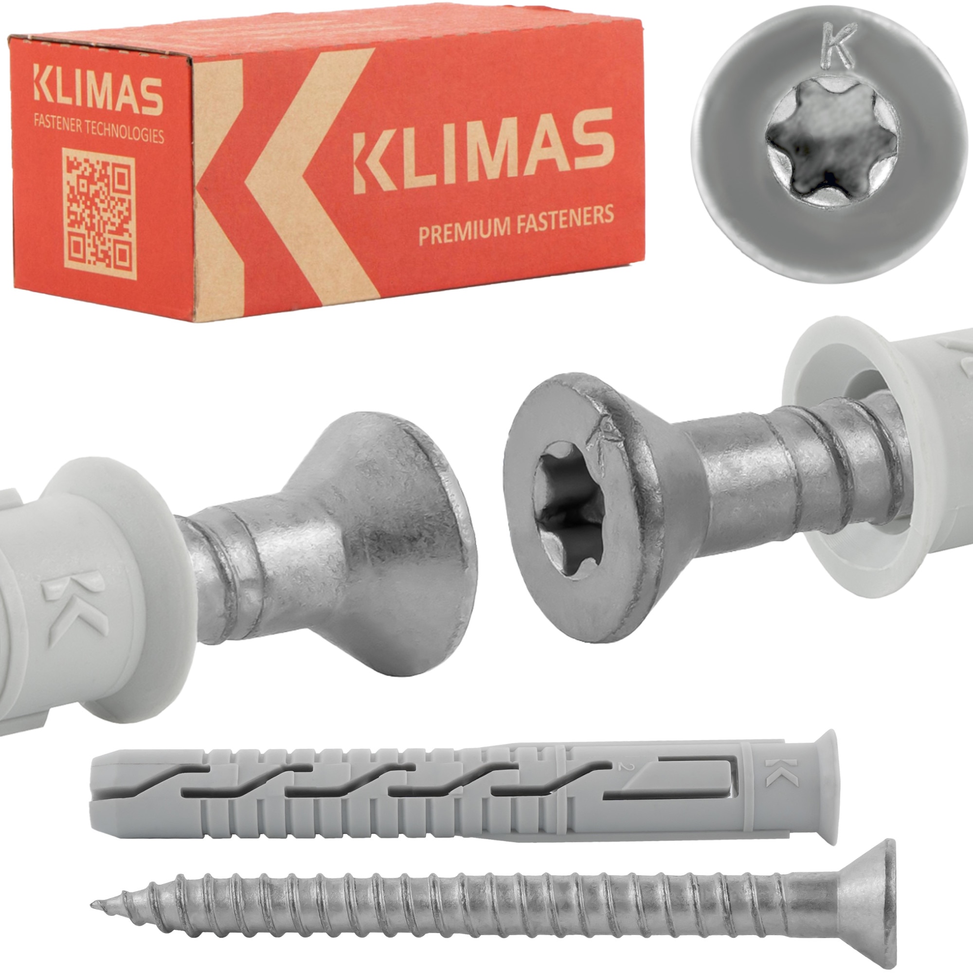 Set 25 Dibluri cu suruburi, 10x140mm, montare rapida, cu flansa, KPS ...