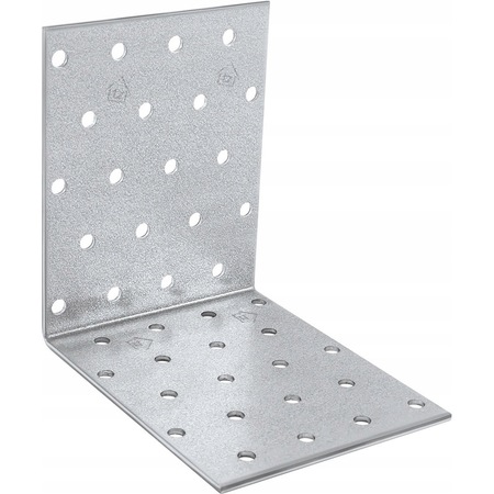 Set 50 Coltar perforat pentru lemn, 100x100x80mm, conector dulgherie ...