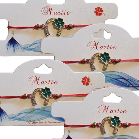 Set 4 Bratari Martisor reglabile, cu Potcoava - eMAG.ro