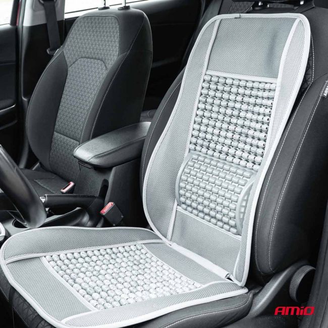 Husa scaun auto cu bile de masaj si suport lombar, dimensiuni 110 x 46 ...