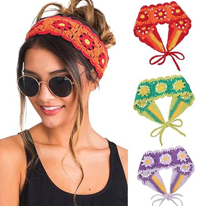 Set 3 bandane pentru par, Textil, Multicolor - eMAG.ro