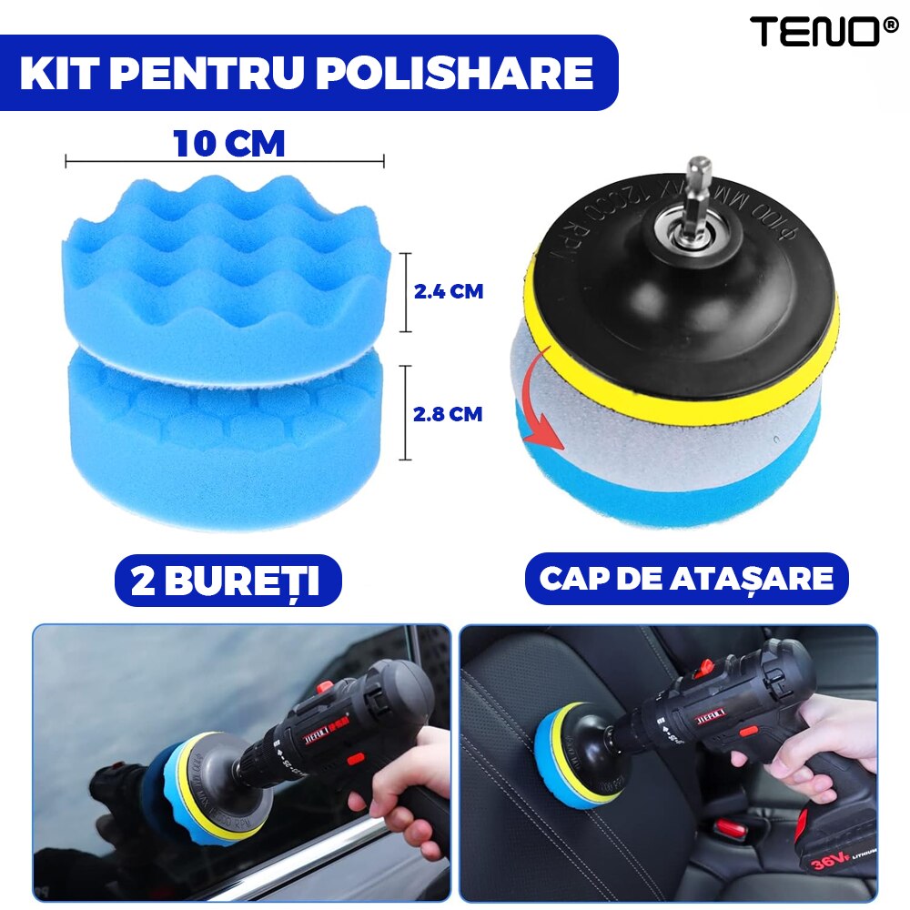 Set Premium 26 Piese Detailing Auto Teno®, curatare masina Interior ...
