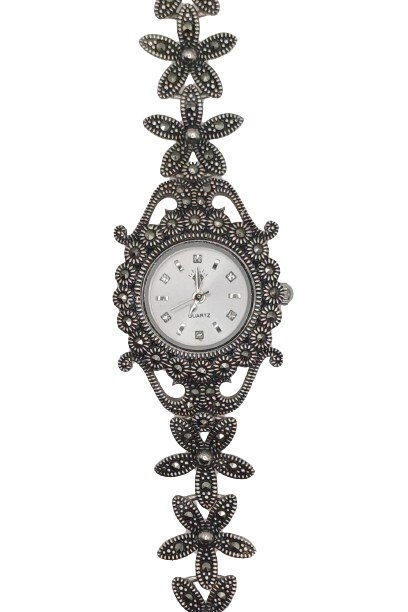 Ceas din argint 925 TSR cu pietre naturale marcasite model 1TYS - eMAG.ro