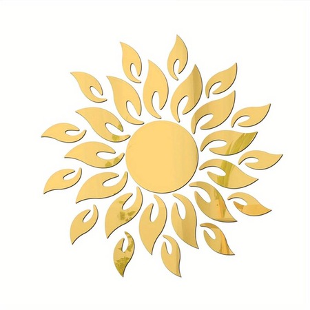 Set 27 oglinzi acrilice pentru decorarea peretilor, raze de soare ...