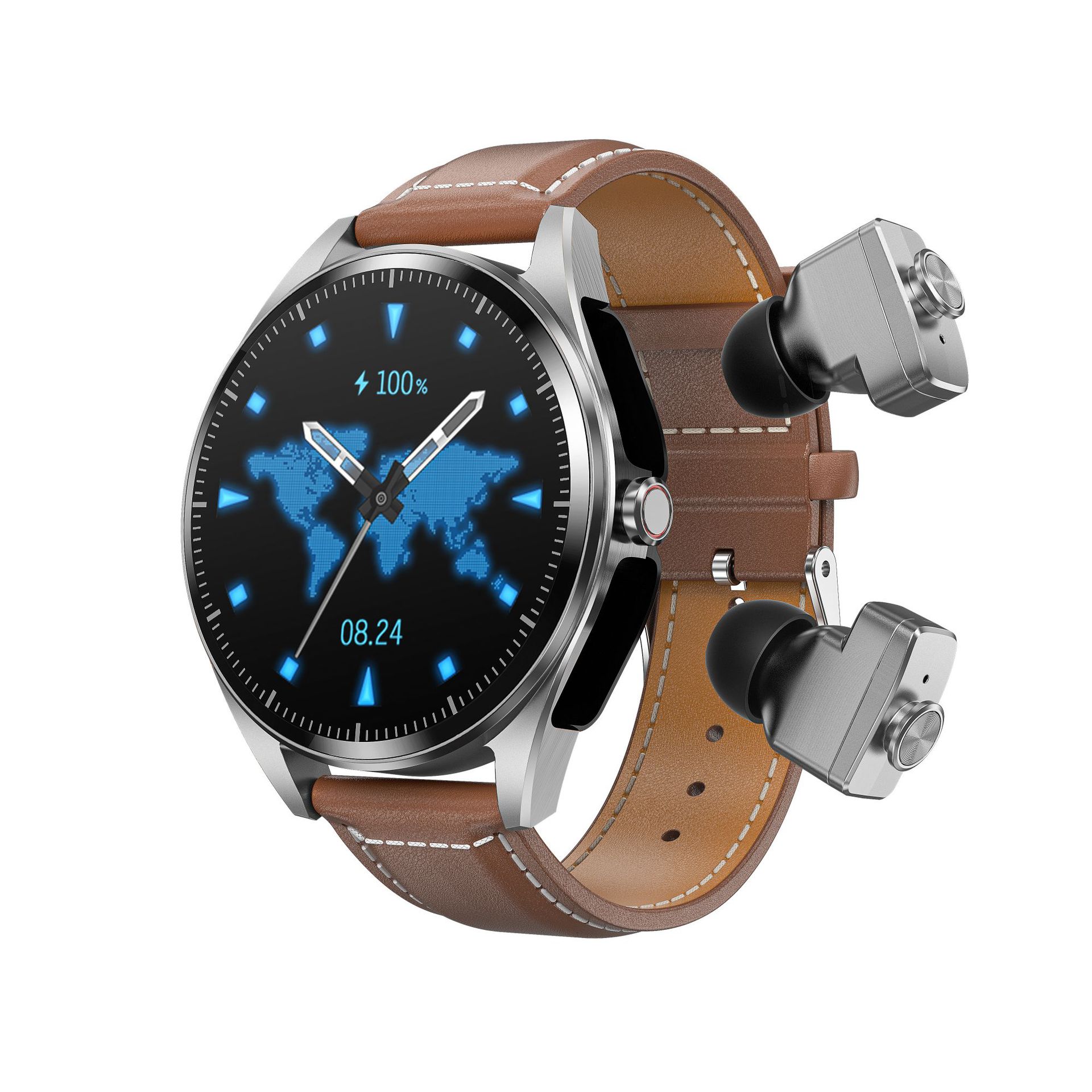 Ceas smartwatch ZEEVOS f26 cu casti bluetooth incorporate, NFC, memorie ...