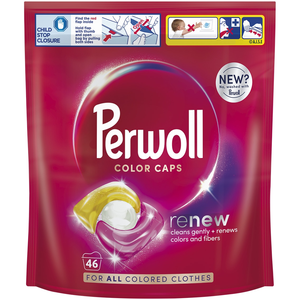 Капсули за пране Perwoll Renew Color, 46 изпирания - eMAG.bg