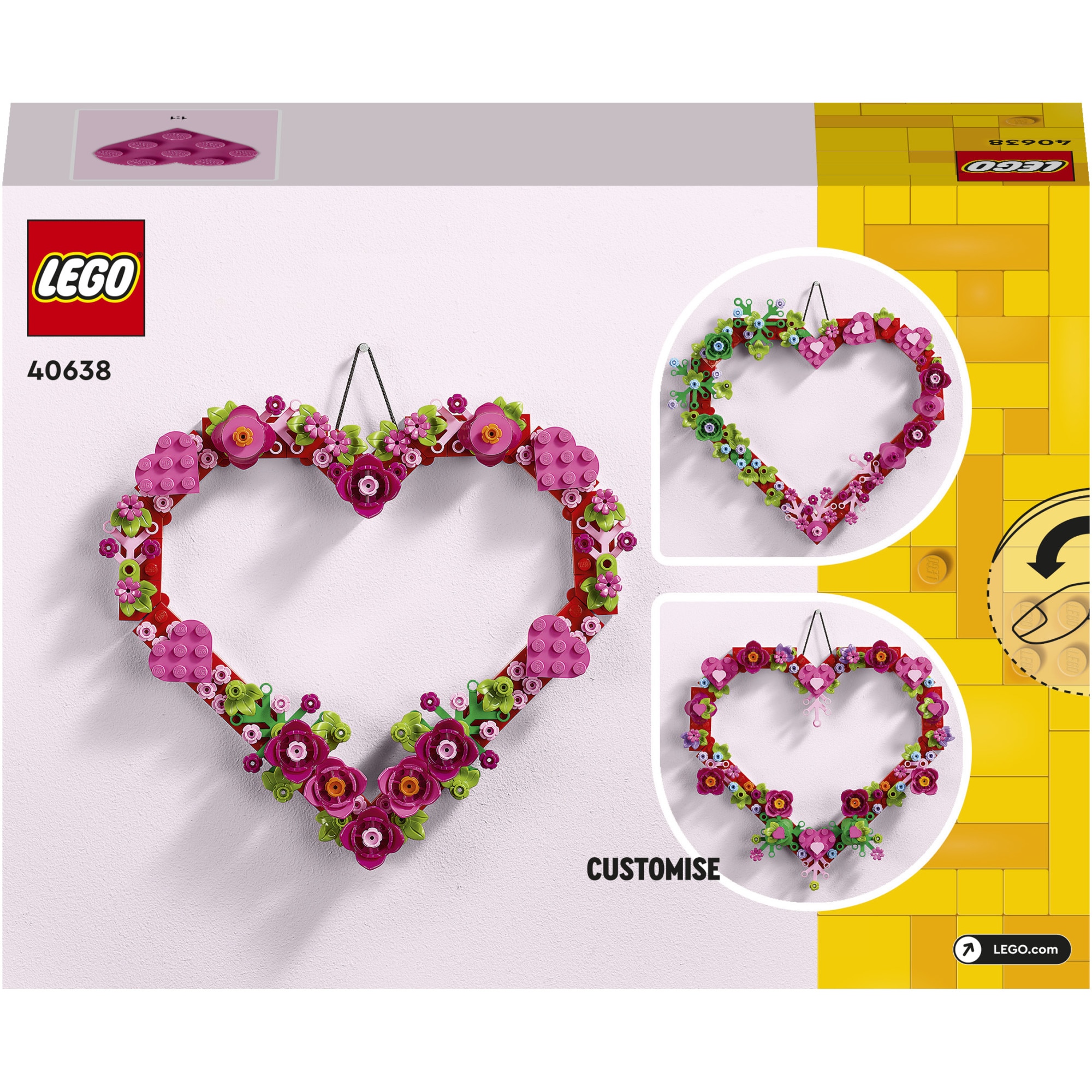 LEGO® Icons Creator Expert - Ornament in forma de inima 40638, 254 ...