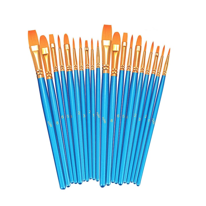 Set 20 pensule, Yulinland, Fire de par din nailon sintetic, pentru ...