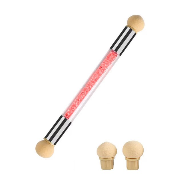 Pensula cu burete NailSponge Doty® pentru manichiura ombre, cu capat ...