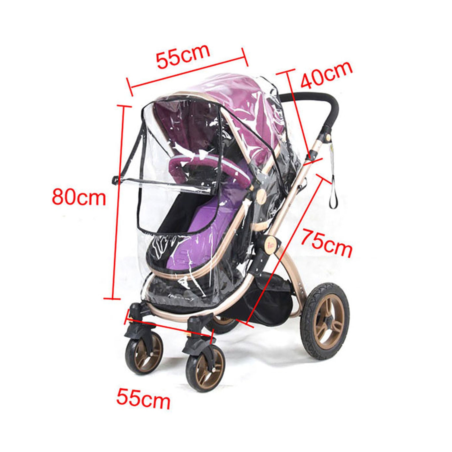 Husa de ploaie pentru carucior, Yulinland, deschidere cu fermoar la ...