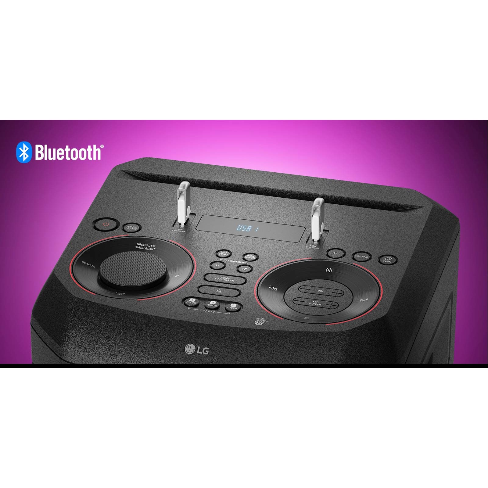 LG XBOOM RN7 Аудио система Bluetooth, Dual-USB, Optical, Karaoke - eMAG.bg