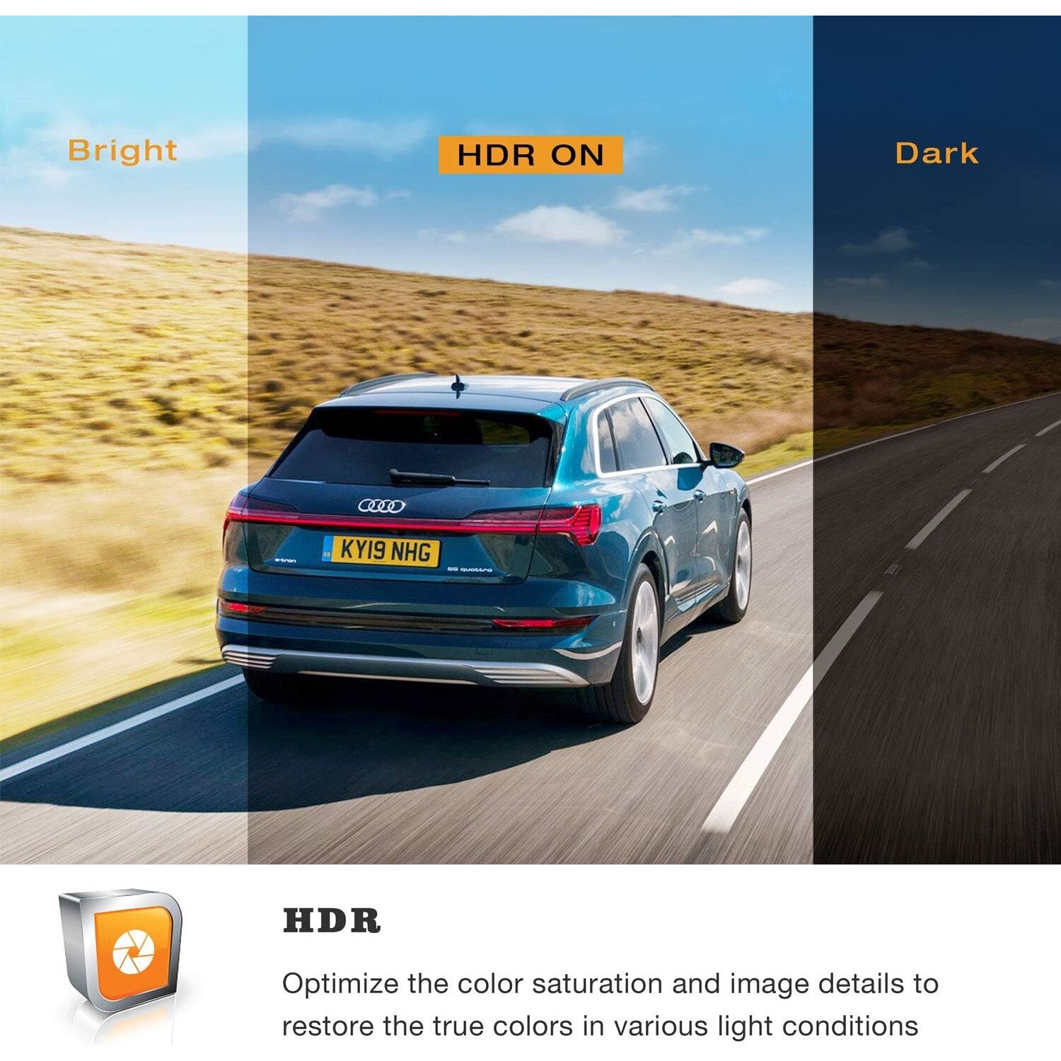 IMODIX Dual DVR Автомобилна видеокамера Full HD 1080p 1, 5 инча LCD ...