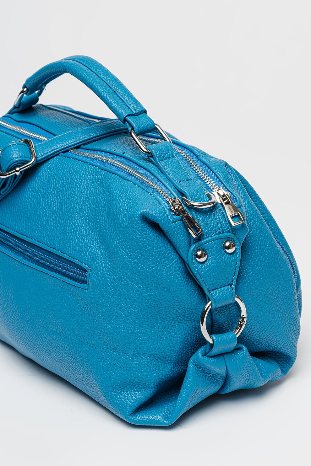 Francesca Rossi, Geanta bowler din piele ecologica cu maner, Albastru ...