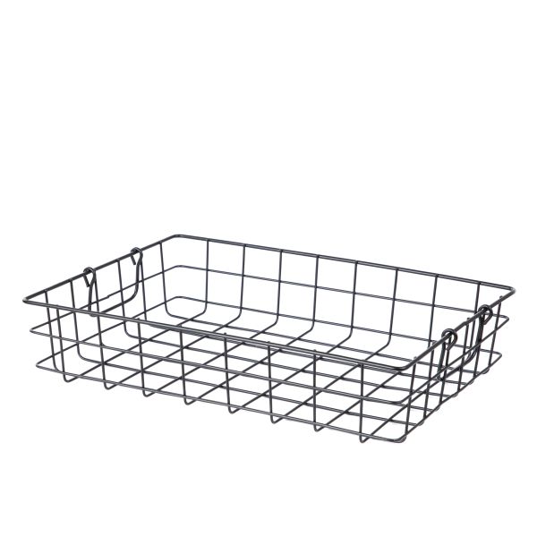 Cos metalic ALVER 38x28 cm Negru HOMLA - eMAG.ro