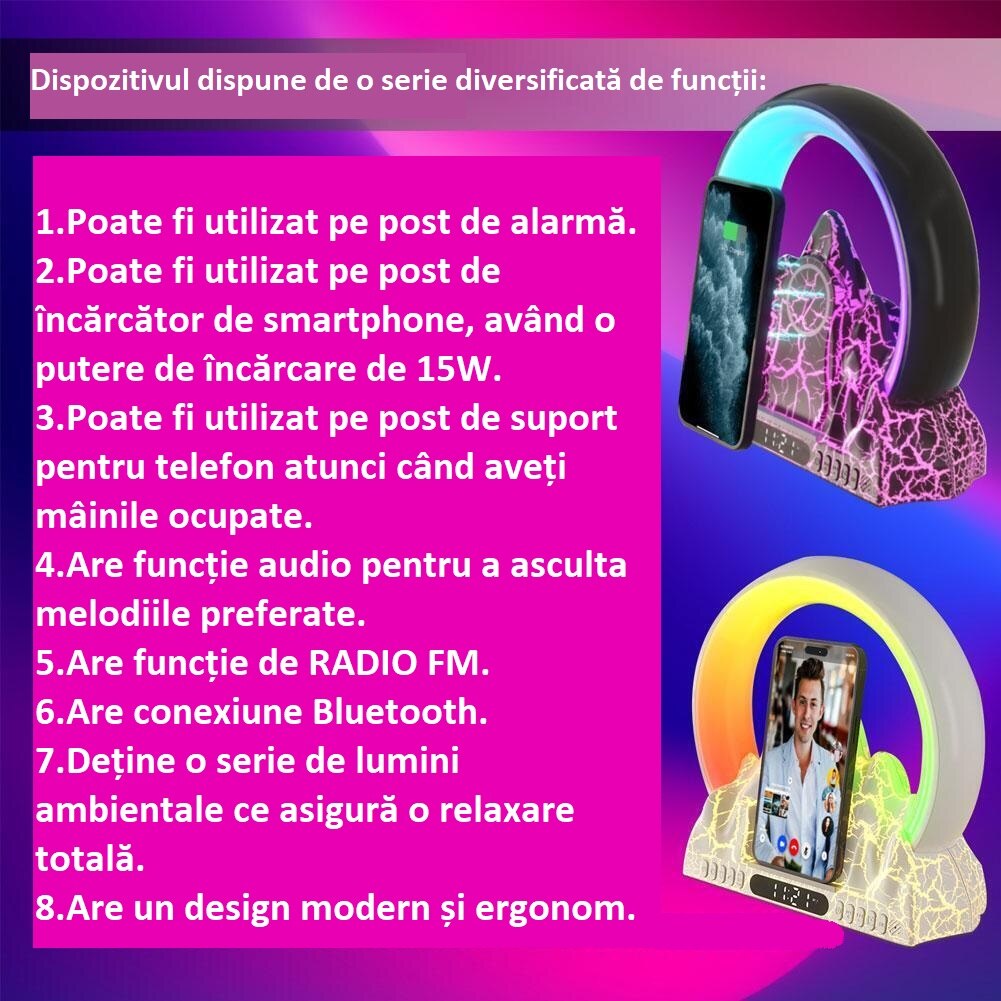 LED интелигентна лампа, MILARIS®, функция аларма, функция FM радио ...