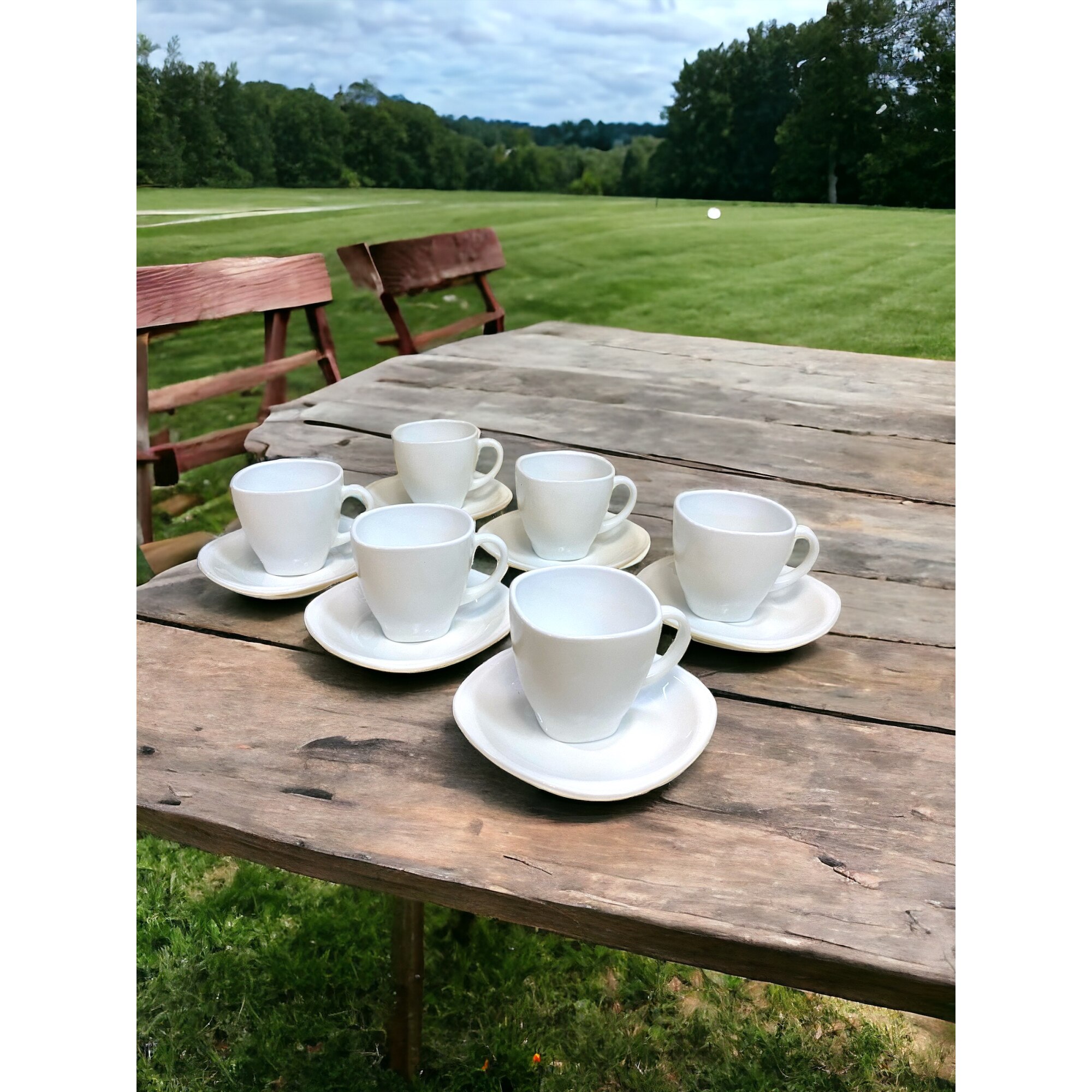 Set cesti cafea 190 ml, opal alb, Hera - eMAG.ro
