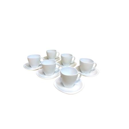 Set cesti cafea 190 ml, opal alb, Hera - eMAG.ro