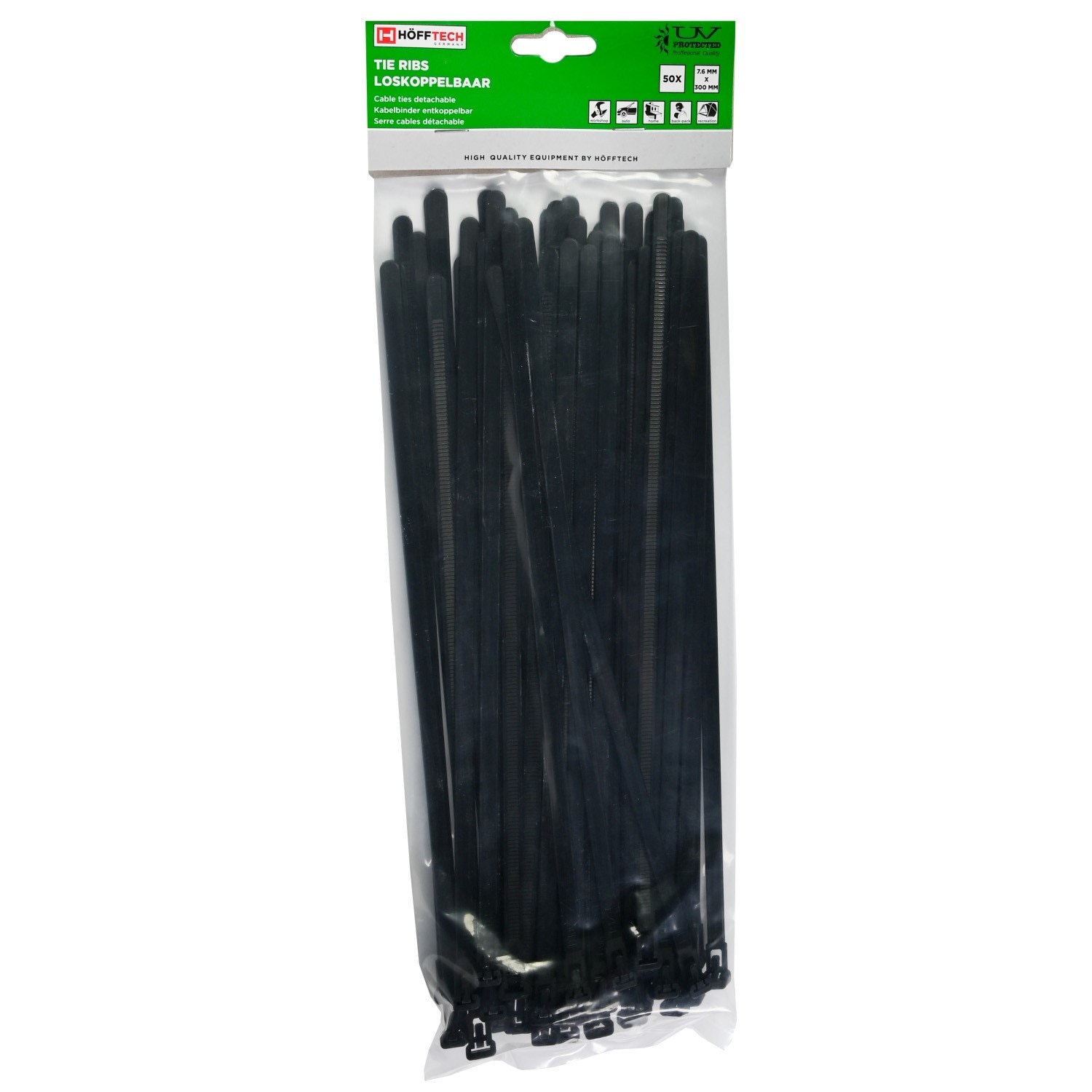 Set de 50 buc Coliere de Plastic 300 mm x 7,6 mm culoare negru ...