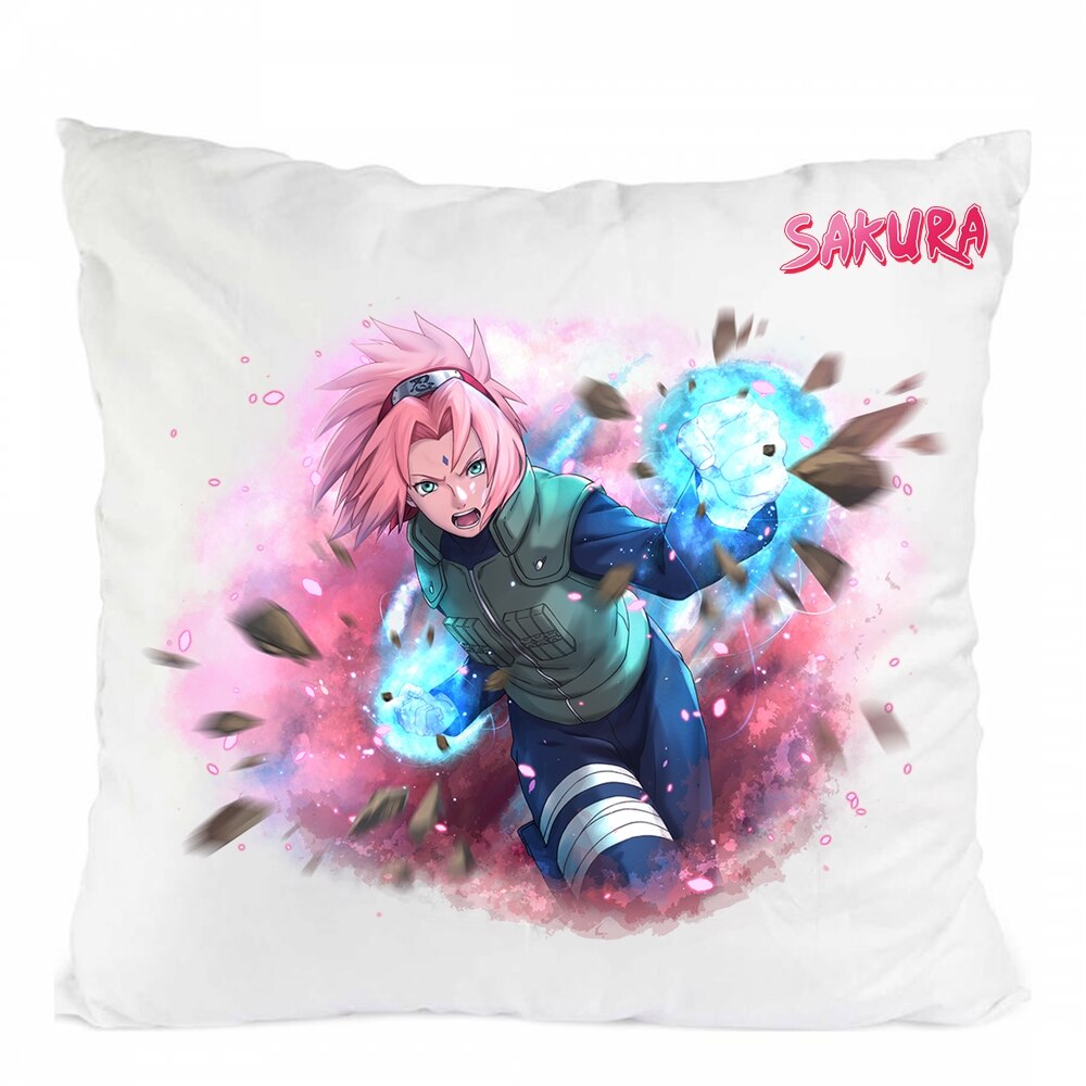 Perna personalizata sakura naruto shippuden anime, Poliester, Alb, 40 x ...