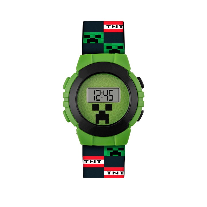 Ceas de mana, verde-color, digital, MINECRAFT, Peers Hardy - eMAG.ro