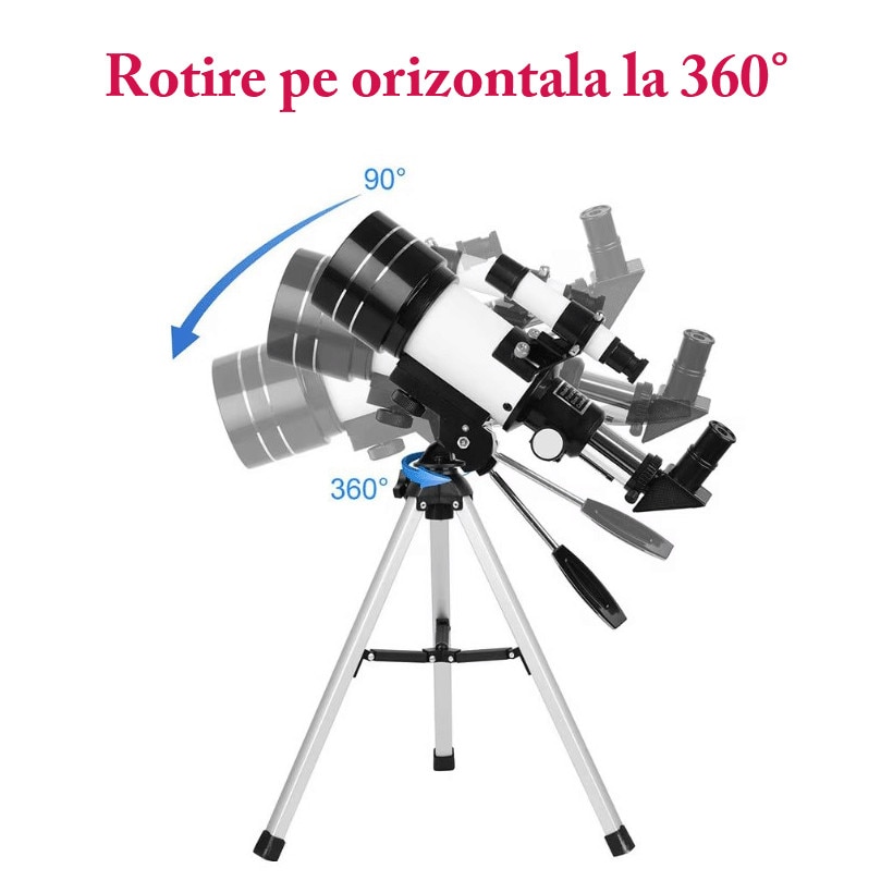 Telescop Astronomic SIKS Profesional Pentru Copii Si Adulti, Cu Trepied ...