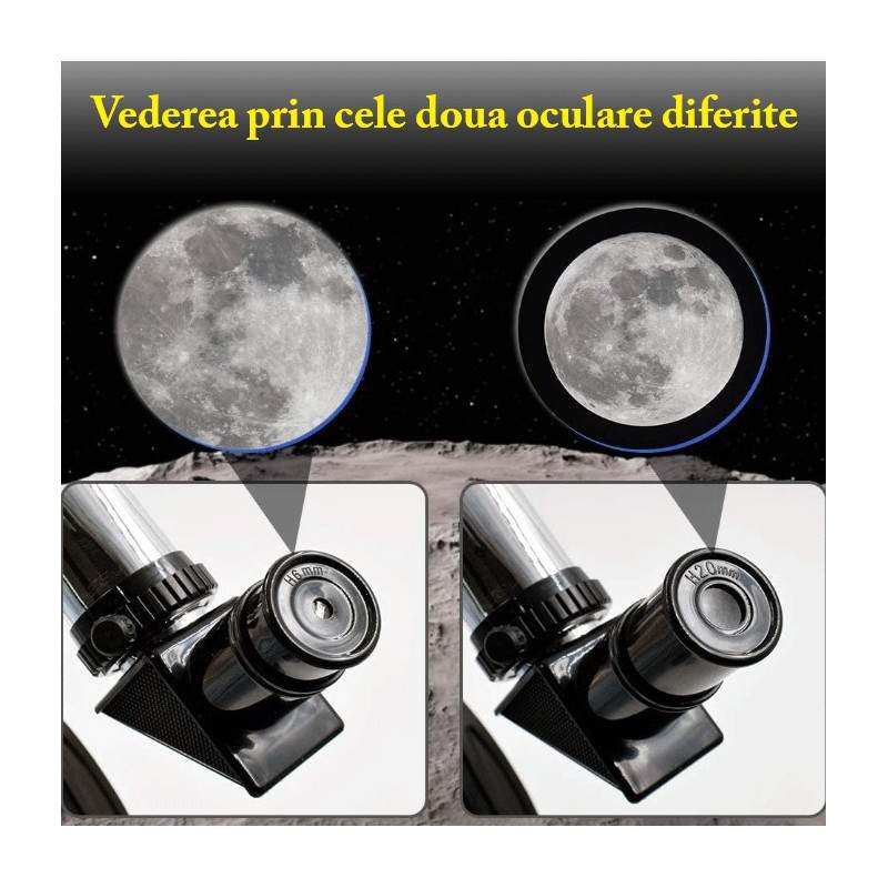 Telescop Astronomic SIKS Profesional Pentru Copii Si Adulti, Cu Trepied ...