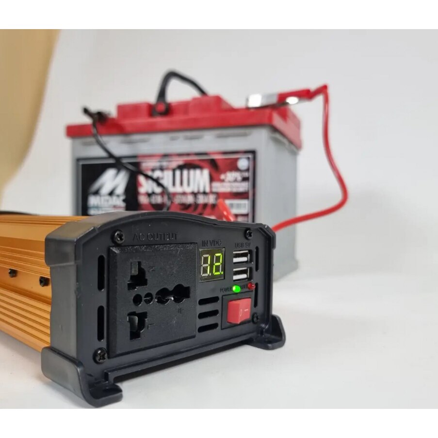 Invertor 12V, 500W cu unda sinusoidala modificata, USB, priza 220V ...