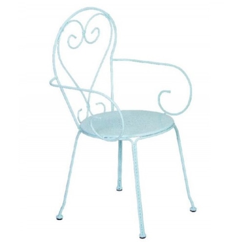 Scaun metalic cu cotiere VILLAGER MOKA, 51 x 52 x 89 cm, alb - eMAG.ro