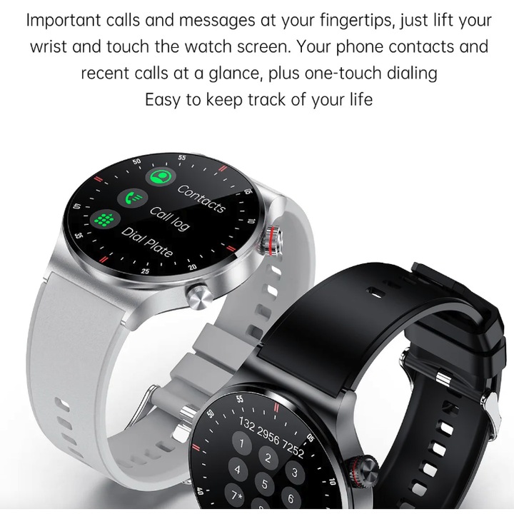 AOVO QW33 Okosóra Magyar menüvel, Vezeték nélküli Hívás, 100+ Sporthoz ...