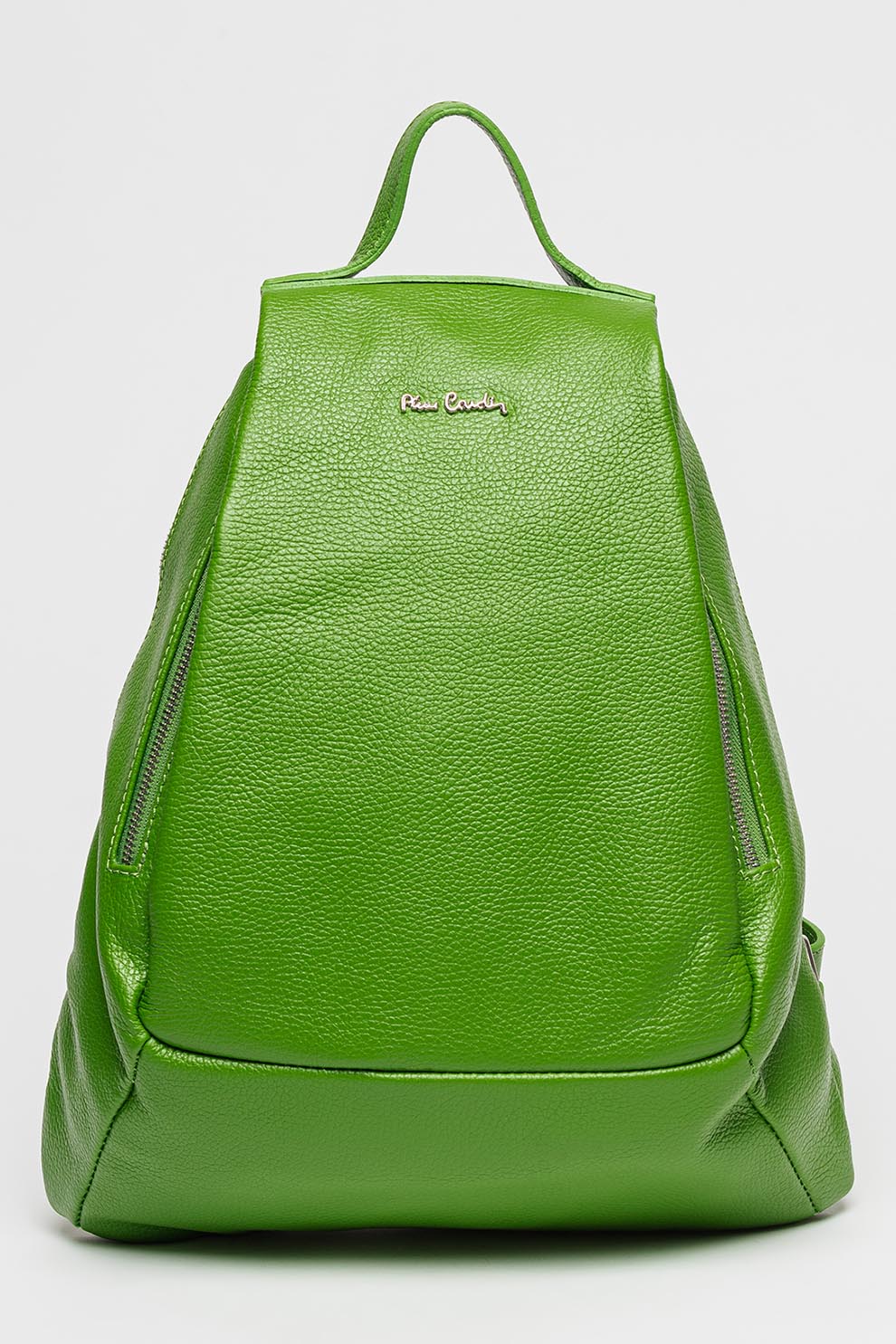 Pierre Cardin, Rucsac din piele cu logo, Verde feriga - eMAG.ro