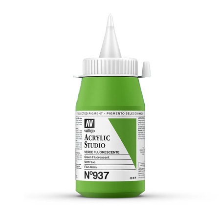Vopsea acrilica Vallejo Studio 500ml Green Fluo - eMAG.ro