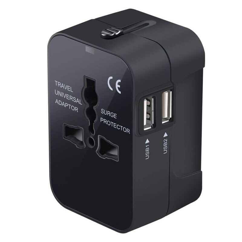 Adaptor universal priza, Policarbonat, Europa/SUA/UK/Australia, 2 USB ...