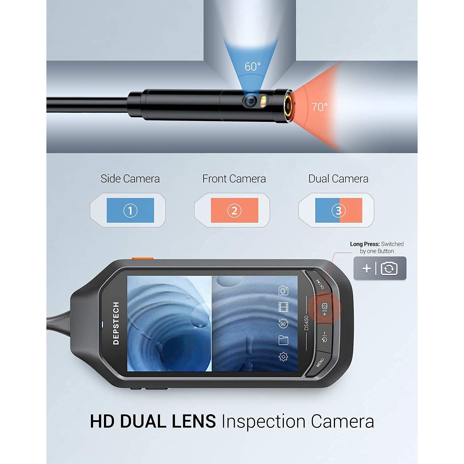 Camera Endoscop, 5m, 5MP, 6 LED, electrica, 32GB, negru - eMAG.ro